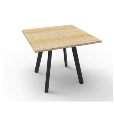 Perpetuity Square Meeting Table 900Mm W X 900Mm D X 730Mm H Oak Black ...