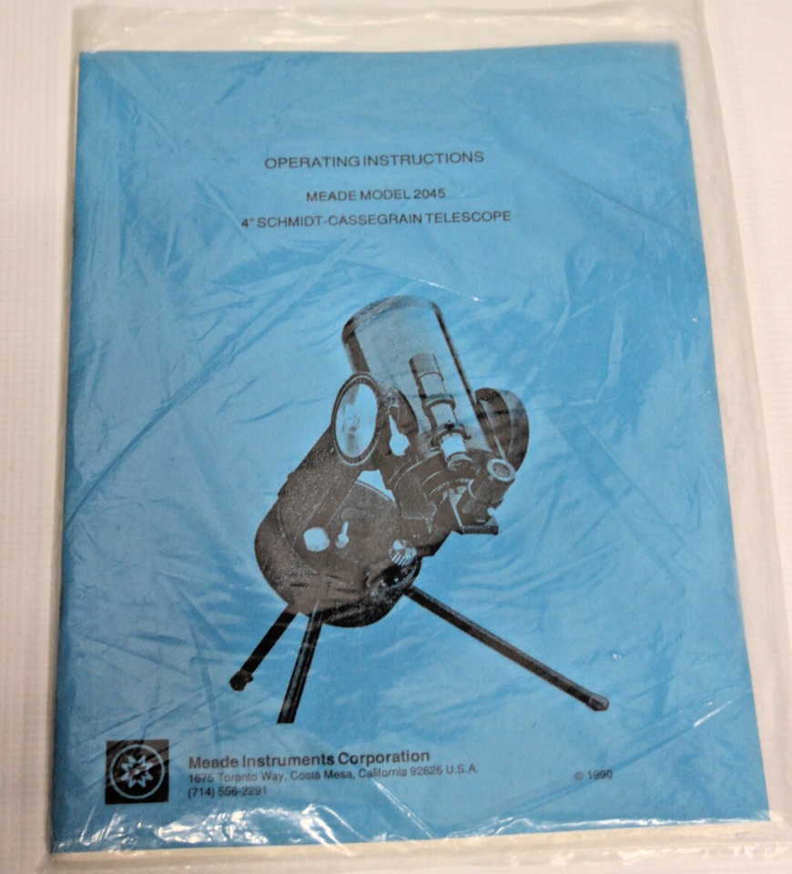 Meade 2045 4 Schmidt Cassegrain Telescope w/ hard case (Read Condition ...