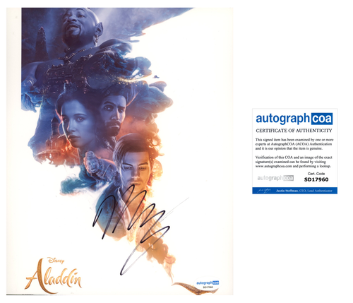 MENA MASSOUD SIGNED 8X10 PHOTO DISNEY'S ALADDIN LIVE ACTION AUTOGRAPH ...