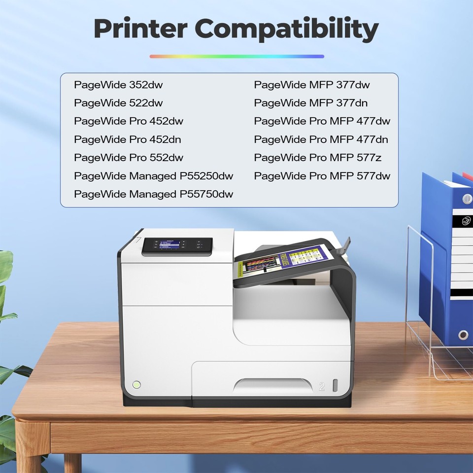 972X 972A Ink Cartridges for HP PageWide Pro 377dw 452dn 452dw 477dw ...