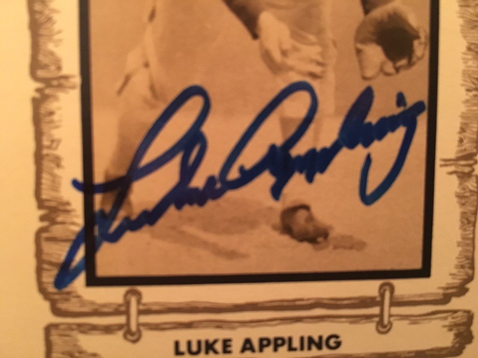 Luke Appling Autographed Baseball Card. Member Of The Baseball Hall of ...