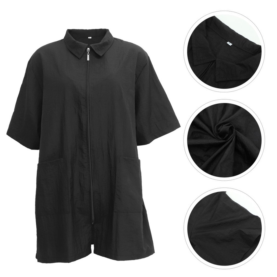 Hairdressing Smock Salon Work Clothes Short Sleeve for Hairdresser ...