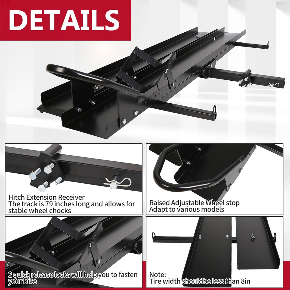 Heavy Duty Motorcycle Carrier Hitch Rack Mount Trailer Hitch Hauler | eBay