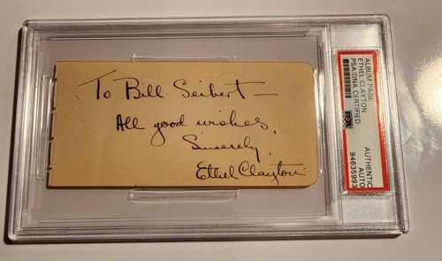Ethel Clayton PSA DNA Autograph Actress Auto Signed Cut 1910s Rare ...