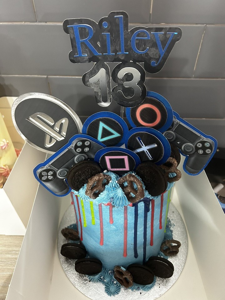 Playstation cake Toppers Gaming Birthday Cake Topper personalised | eBay