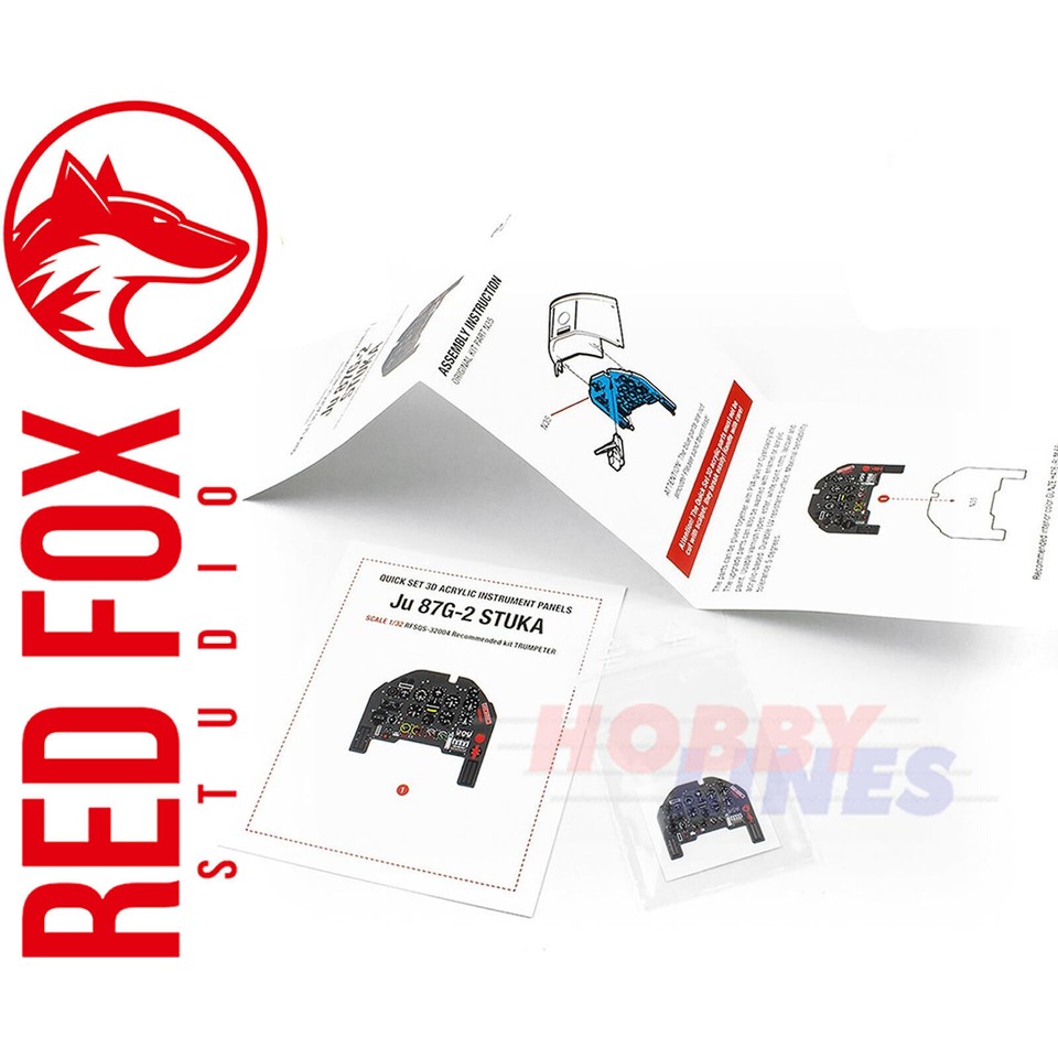 Red Fox Studio 3D Printed Instrument Panel Set TRUMPETER MODELS 1:32 ...