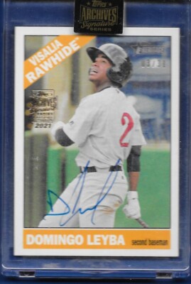 2021 Topps Archives Signature Series Domingo Leyba 03/31 Auto | eBay
