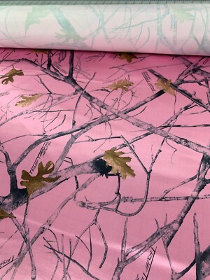 Roll of Camo Fabric, True Timber Snowfall Pink, 100 Yards, 100% Satin ...