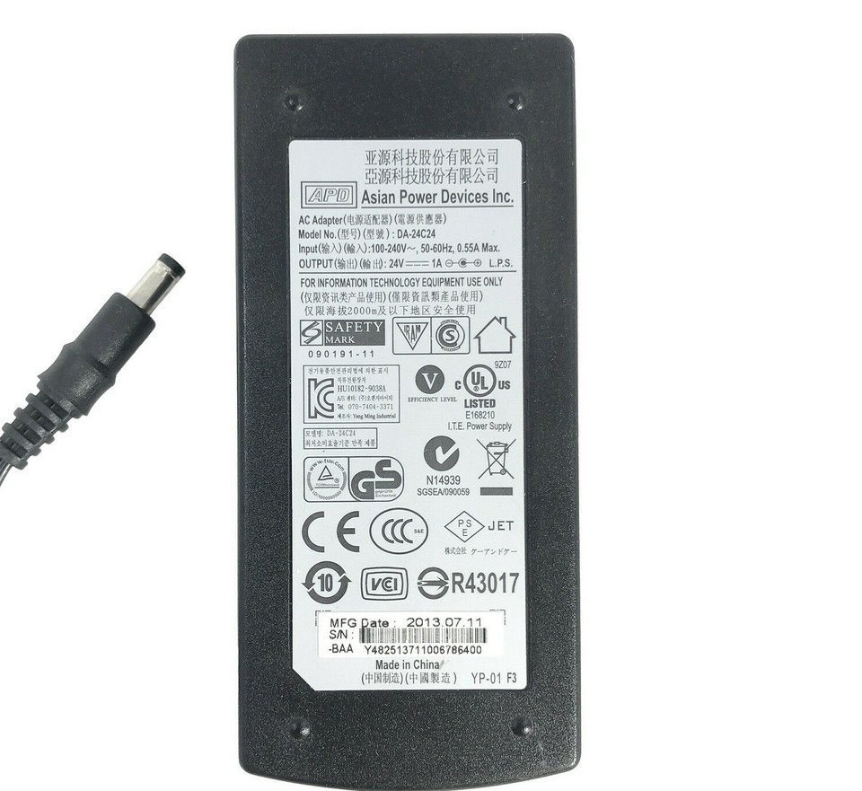 Genuine APD 24V Power Adapter for Xerox DocuMate 3115 3125 152i ...