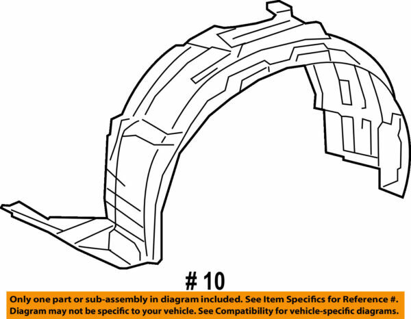 53806-48150 Toyota Liner, front fender, lh 5380648150, New Genuine OEM ...