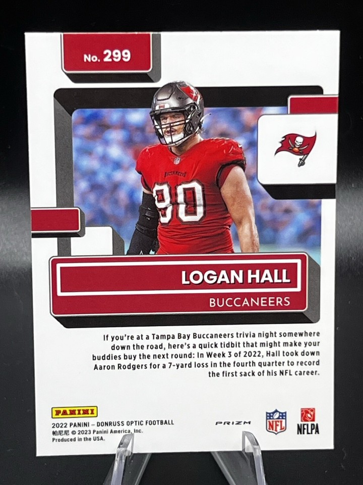 2022 Panini Donruss Logan Hall Rated Rookie Optic Purple Shock #299 TB ...