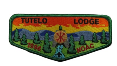 Tutelo Lodge 161 Blue Ridge Mountains VA 1996 NOAC S44 Flap GRN Bdr ...