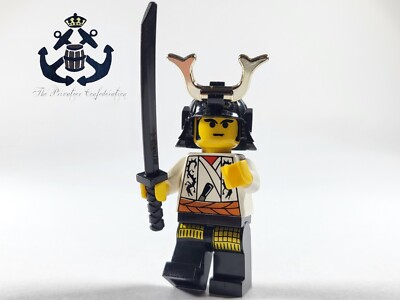 LEGO 1990s Ninja Minifigure White Shogun Samurai + Katana, Gold Horn ...