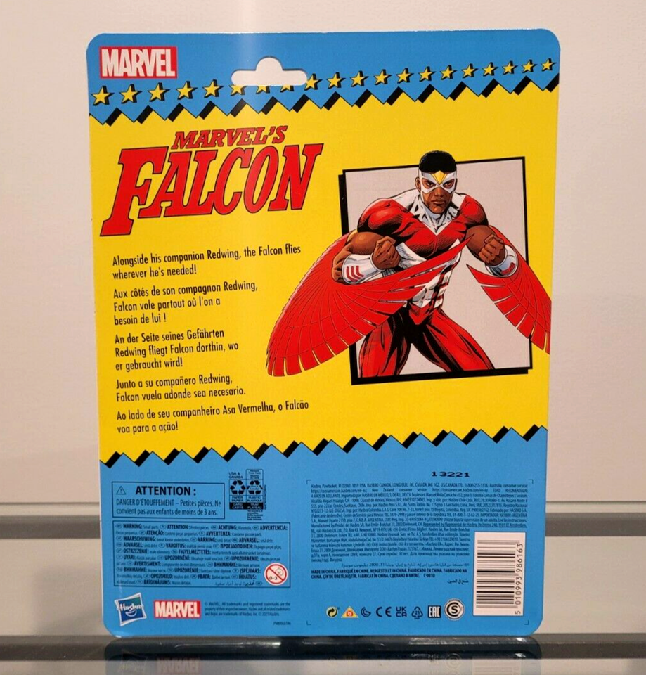 HASBRO MARVEL LEGENDS VINTAGE CARD FALCON(SAMUEL WILSON)W/EXTRA HANDS ...