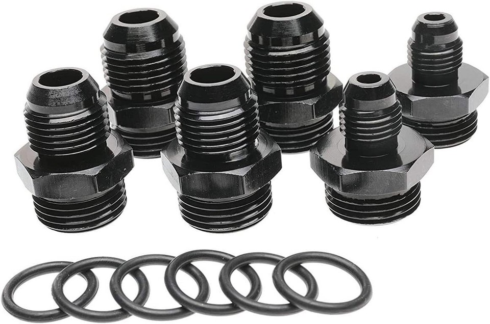 High Flow Inline Fuel Filter 100 Micron Cleanable 6AN 8AN 10AN Adapter ...