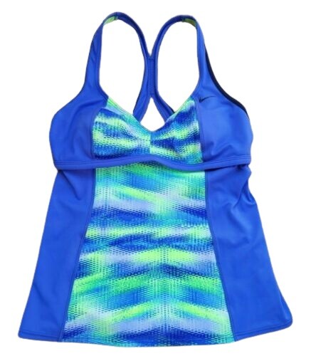 NWOT Nike Gleam S Ikat Racerback Scoop Athletic Tankini Swim Top ...