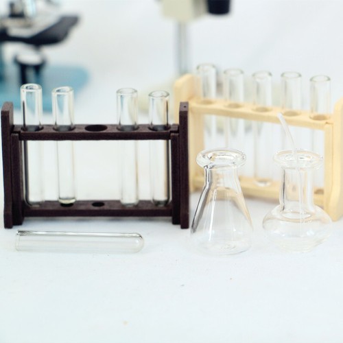 Microscope Test Tube Beaker Miniature 1:6 Dollhouse Science laboratory ...