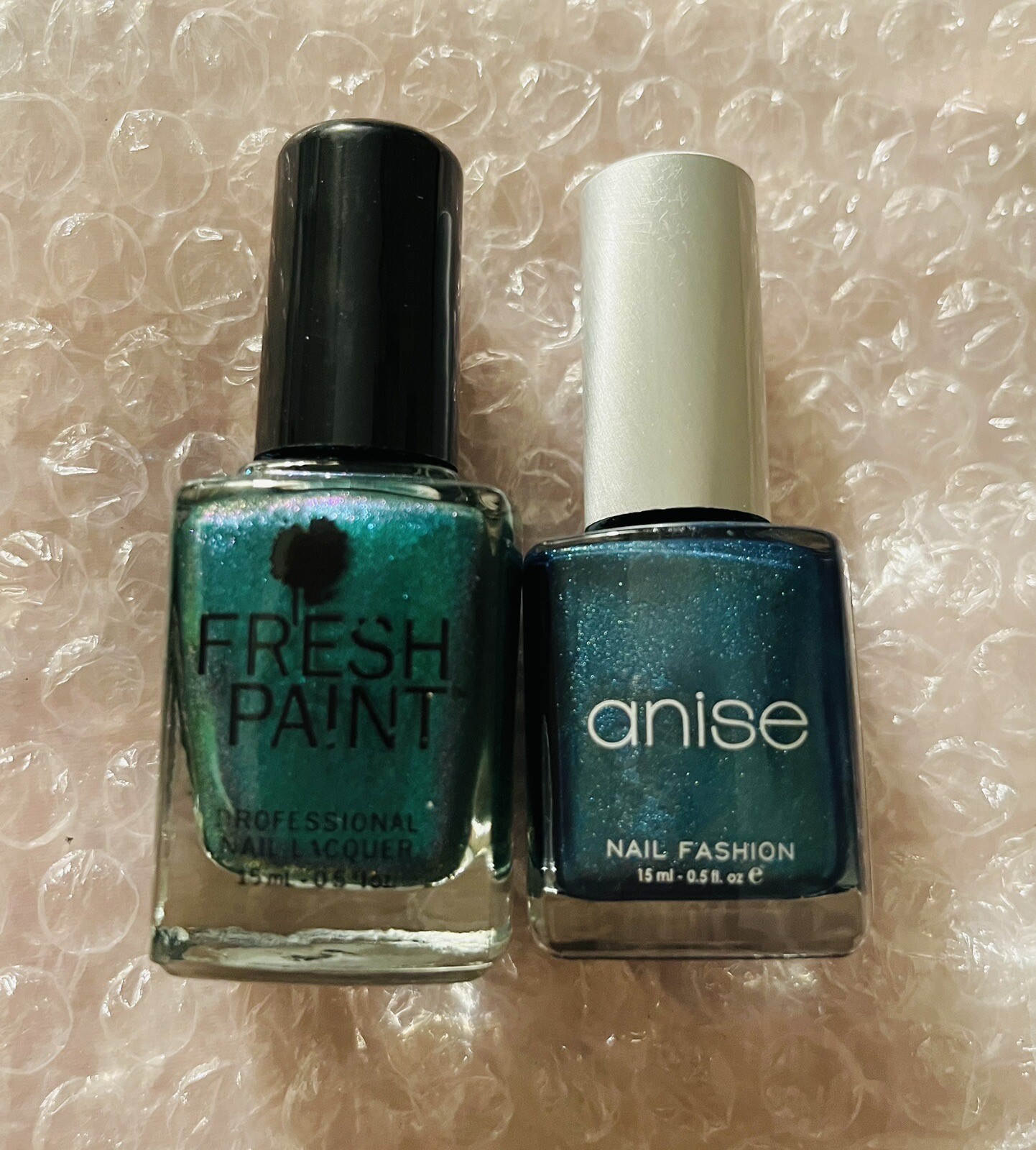 Set Of Two Nail Polish Blue Shades. Anise Color Money to Burn, And ...