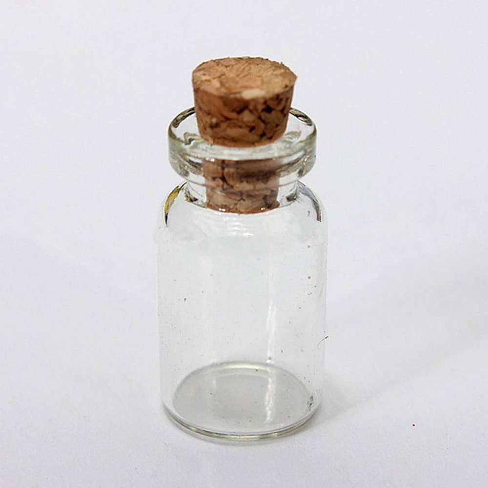 Mini Glass Message Charm Bottle With Cork Top 20 mm Crafts Favors ...