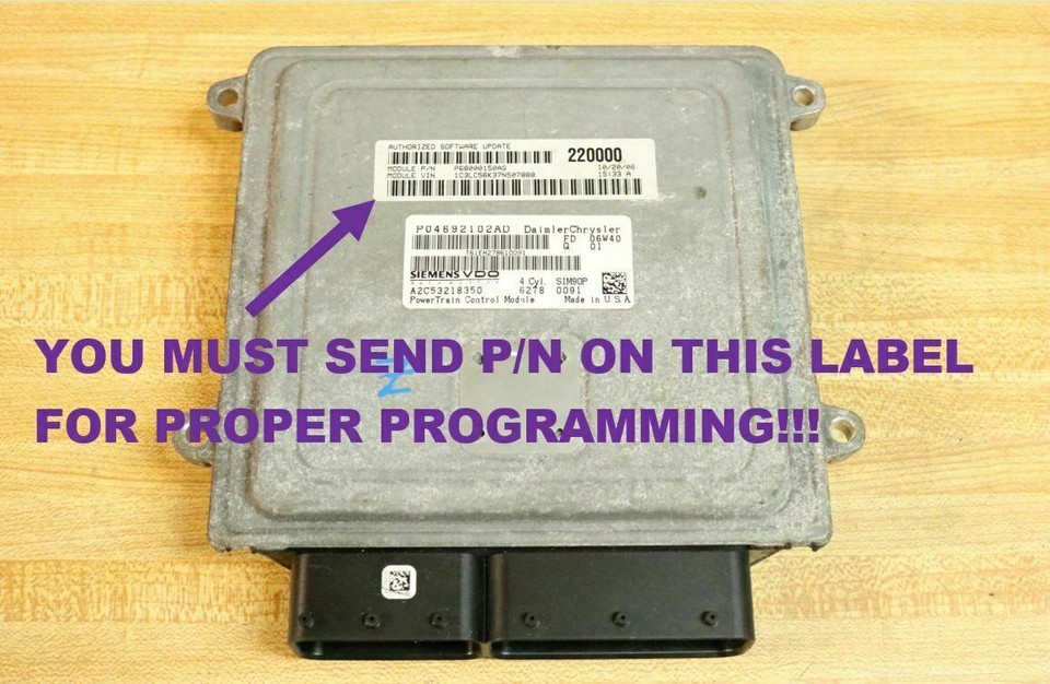 2008 08 Chrysler Sebring Dodge Avenger PROGRAMMED Engine Computer ...