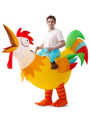 Spooktacular Creations Chicken Inflatable Costume Adult, Ride on ...