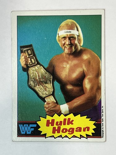 1985 Topps Hulk Hogan WWF Wrestling Turquoise ROOKIE Card RC #16 WWE ...