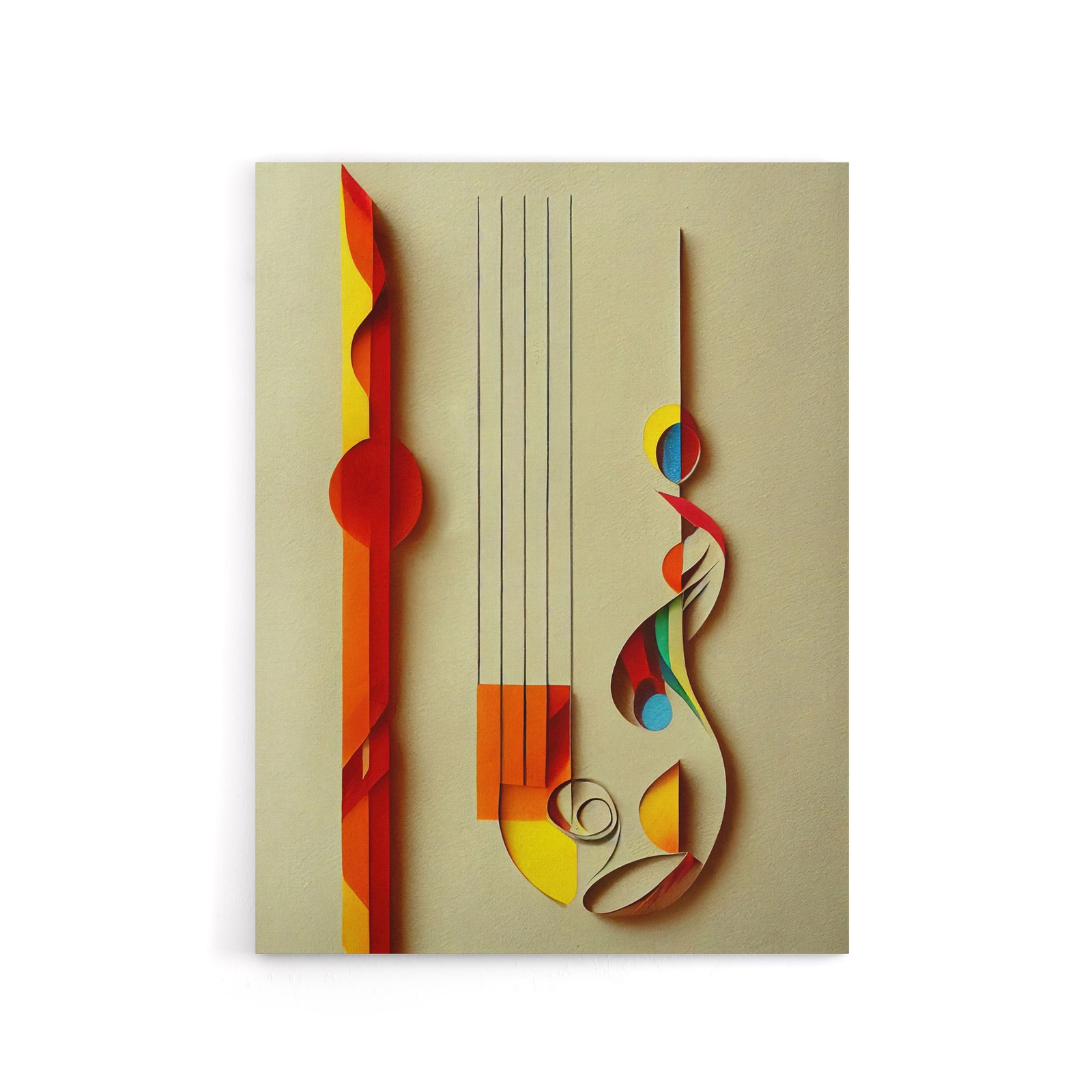 Abstract Musical Symbols Clefs Music Canvas Wall Art Print | eBay