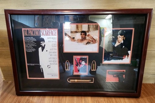 Rare Scarface Memorabilia Plaque Picture Frame Bullets Cigar & Gun ...
