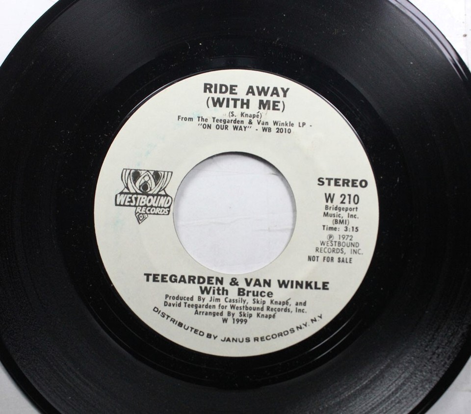 Rock Promo 45 Teegarden & Van Winkle With Bruce - Carry On (With You ...