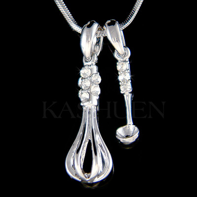 ~Ladle Whisk~ made with Swarovski Crystal Cooking Utensil Wife Culinary ...