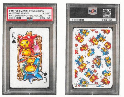 2015 POKEMON PRETEND MAGIKARP & GYARADOS PIKACHU QUEEN OF SPADES CARD ...