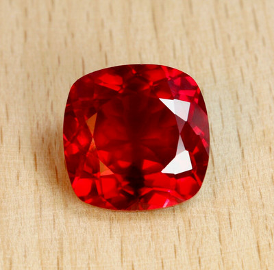 11X10.8mm Natural Flawless Deep Red Burma Ruby Cushion Cut Loose ...