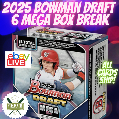 ATLANTA BRAVES - 2025 BOWMAN DRAFT BASEBALL 6 MEGA BOX BREAK #19 | eBay
