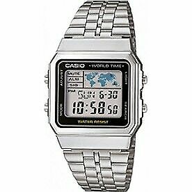 Casio A500WEA-1EF 32mm Stainless Steel Case, Stainless Steel Strap ...