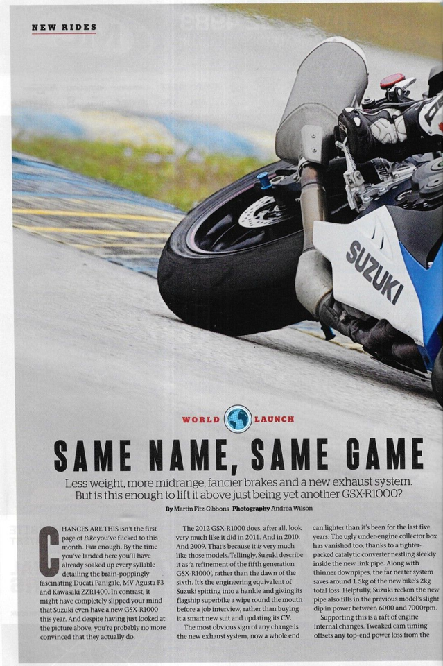 Bike Motorcycle Magazine Ducati Panigale MV Augusta F3 Kawasaki Triumph ...