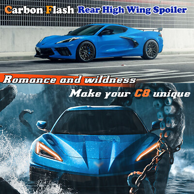 For 2020-2024 Corvette C8 High Wing Spoiler in Carbon Flash GM OEM NEW ...