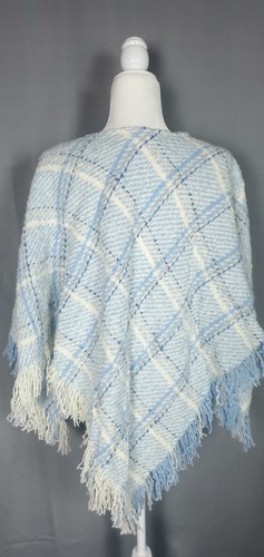 Vtg Boyne Valley Weavers Poncho Cape Blue Wool Alpaca Irish Cottagecore ...