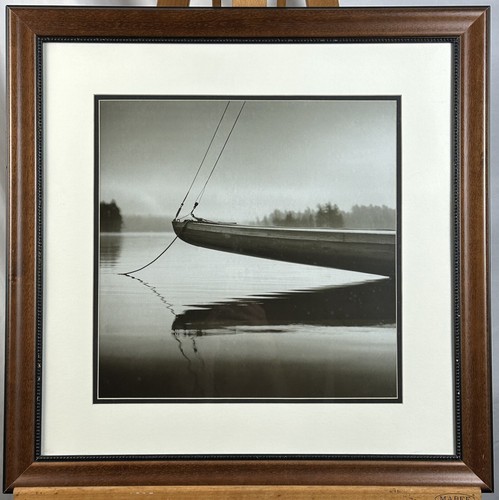 Michael Kahn Bow of the Idem Framed Photograph B&W Lake Boat Art Print ...