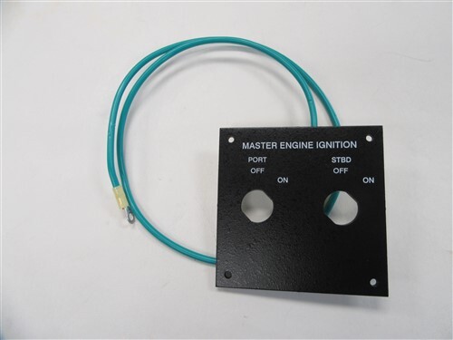 MASTER ENGINE IGNITION PORT & STBD PANEL 4" X 4" BLACK / WHITE 85251363 ...