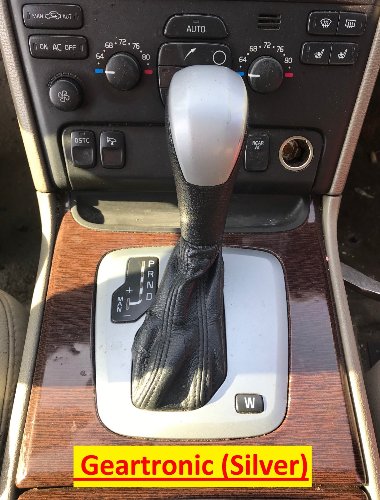 VOLVO S60 V70 S80 XC70 XC90 Geartronic Leather Shifter Shift Knob Black ...