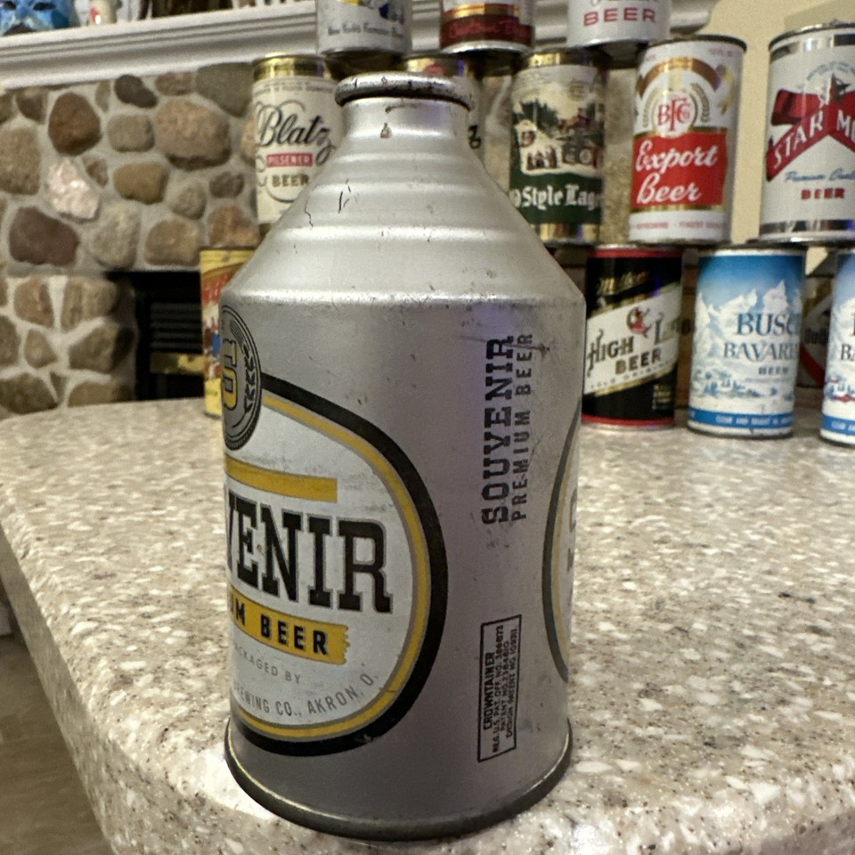 SOUVENIR PREMIUM BEER CROWNTAINER CONE TOP BEER CAN RENNER YOUNGSTOWN ...