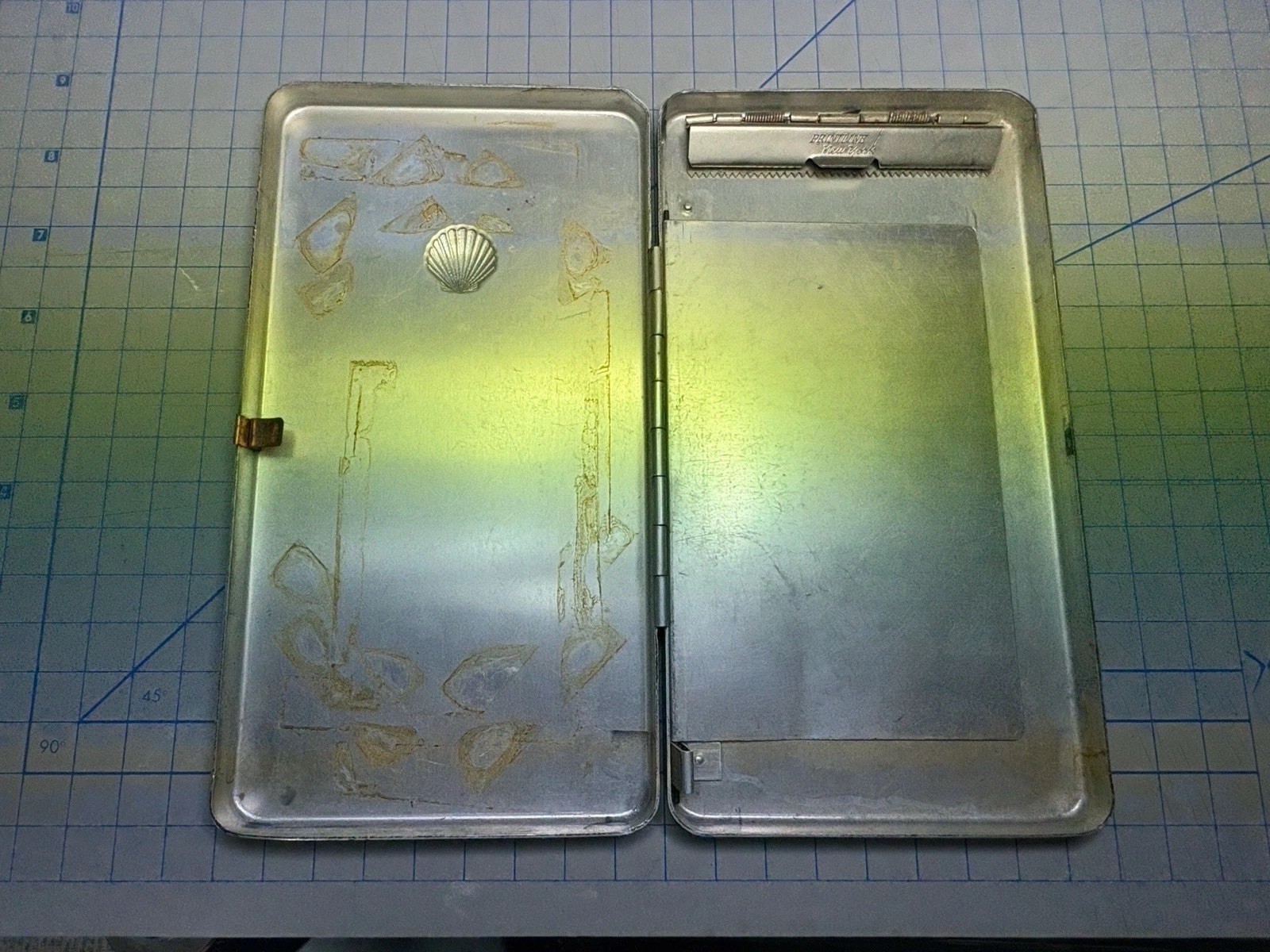 Vintage Shell Gasoline Service Station Receipt Clipboard, Aluminum