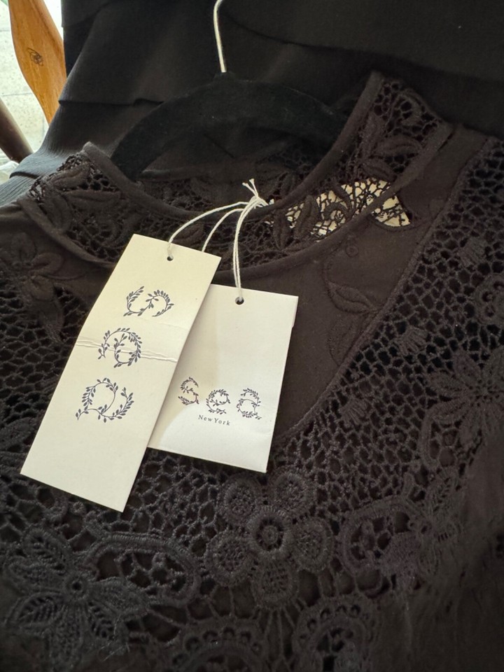 NWT Sea New York cotton embroidered blouse size 10, black. | eBay Australia