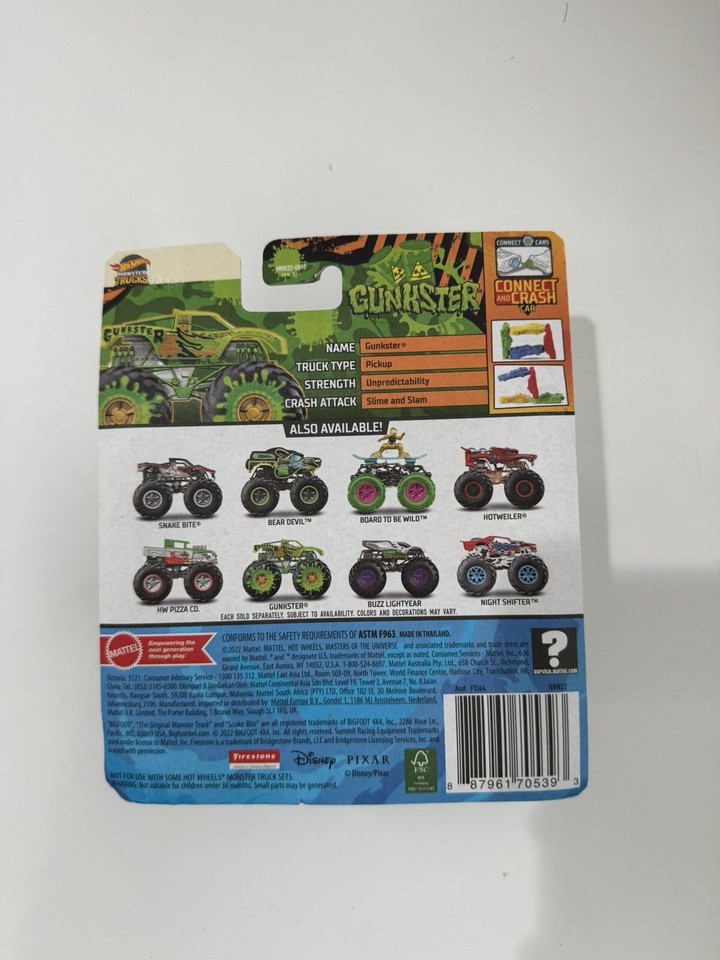 Hot Wheels Monster Trucks Gunkster 1:64 Scale Vehicle 2023 Ages 3 ...
