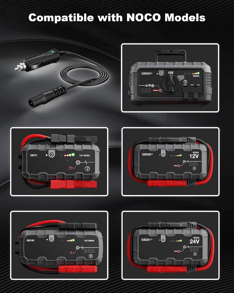 14V Battery Charger NOCO GB70/150/250/251/500 Jump Starter Charging ...