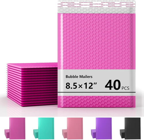 8.5 X 11 Inch Bubble Mailer 40 Pack, Waterproof Padded Envelopes with ...