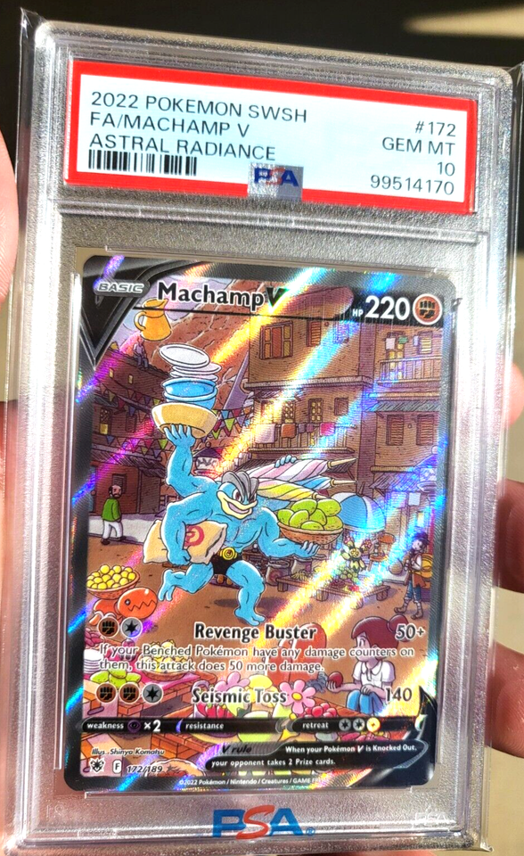 Machamp V (Alternate Full Art) 172/189 Swsh10: Astral Radiance Holo PSA ...