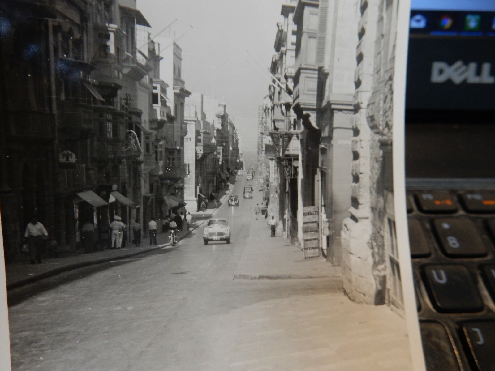 MALTA STREET 1950S ERA 9 X 12 CM 1950 era ORIG B& W PRIVATE PHOTO ss ...