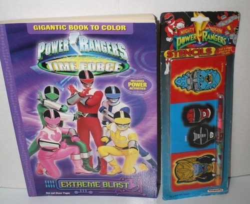 Power Rangers Mighty Morphin Time Force Gigantic Coloring Book ...