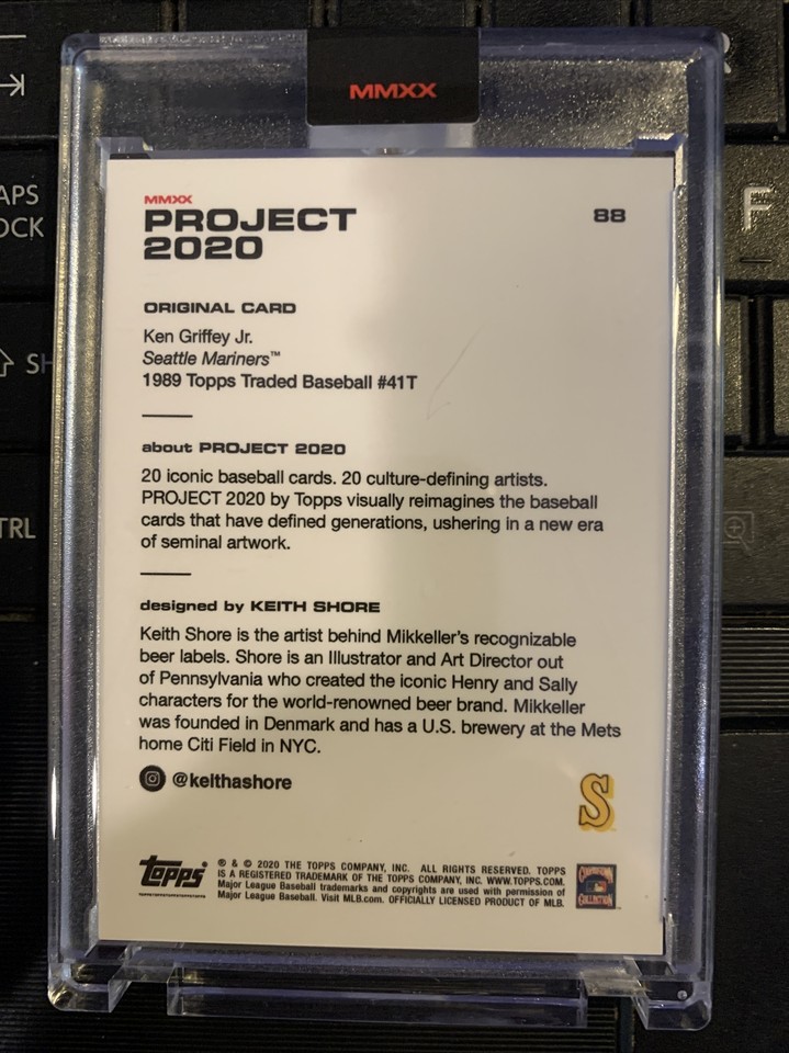KEN GRIFFEY JR 2020 TOPPS PROJECT 2020 ENCASED #88 KEITH SHORE | eBay